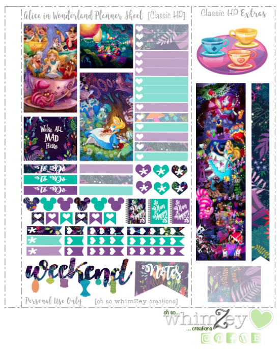Freebie- Alice in Wonderland ohsowhimzey – Oh So Whimzey | Digital ...