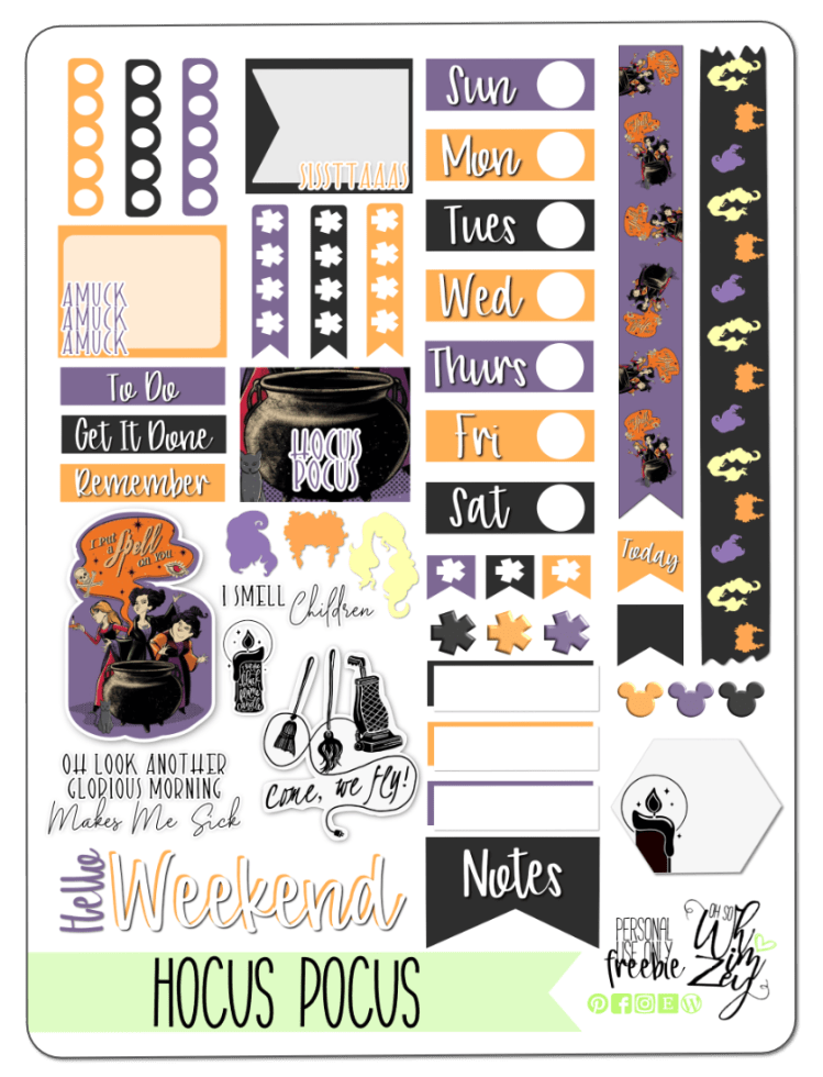 Hocus Pocus | Digital Planning Freebie – Oh So Whimzey | Digital ...