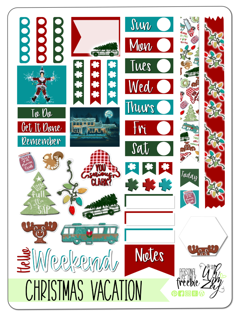 Christmas Vacation | Digital Planning Freebie – Oh So Whimzey | Digital ...